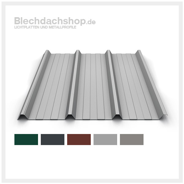 Trapezblech T45D | 0,70 mm | 25 µm Polyester Aluminium - Blechdachshop.de